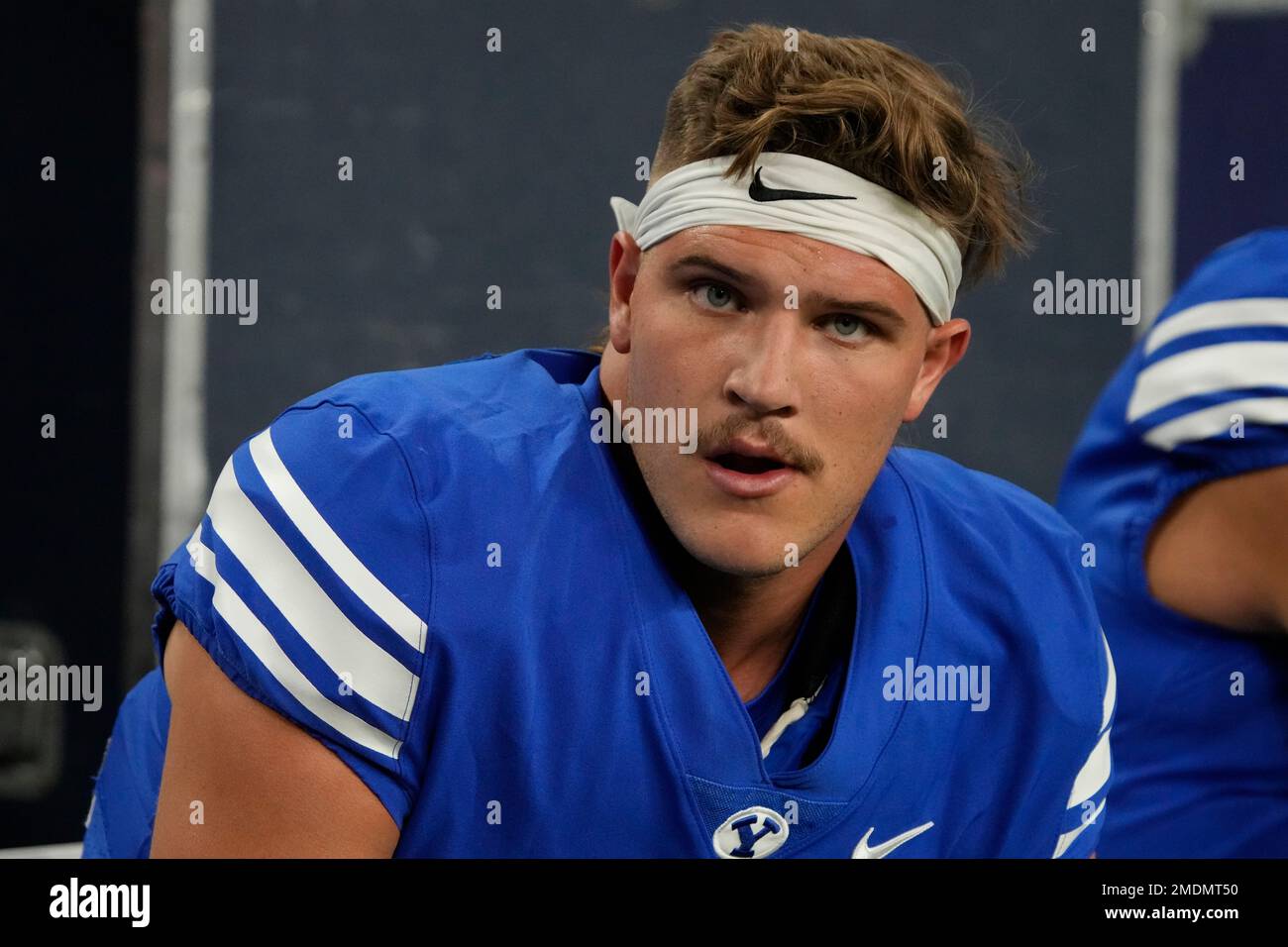 Brigham Young linebacker Max Tooley (31) during an NCAA football game ...