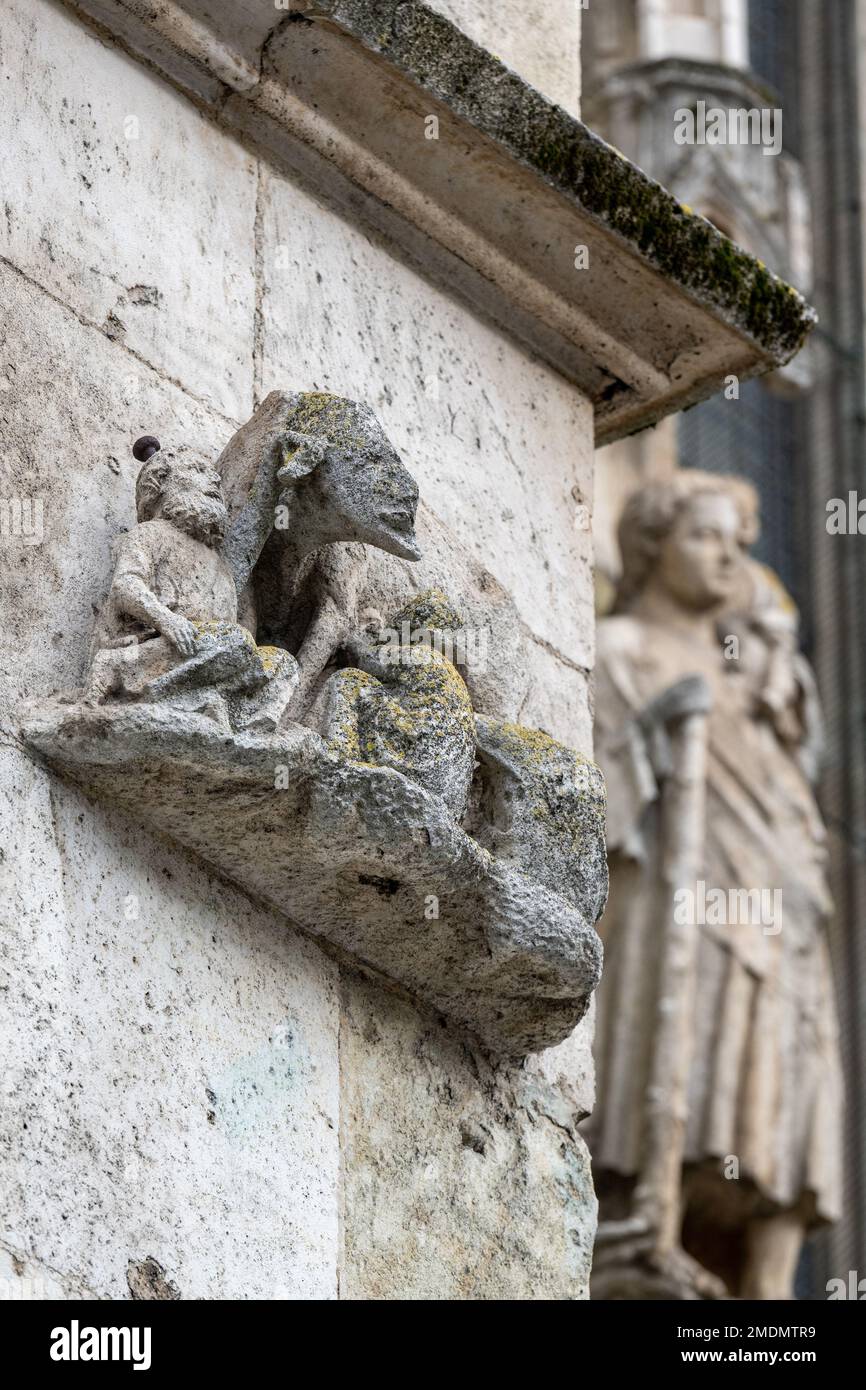 Regensburg, Germany. 23rd Jan, 2023. The sculpture "Judensau" at St ...