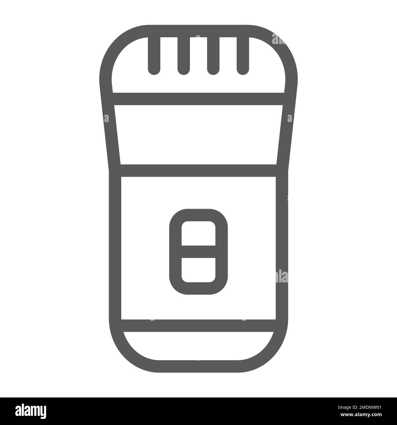 Shaver line icon, cut and barber, hair clipper sign, vector graphics, a ...