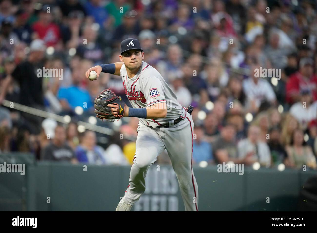 Atlanta Braves third baseman Austin Riley (27) in the third inning of a ...
