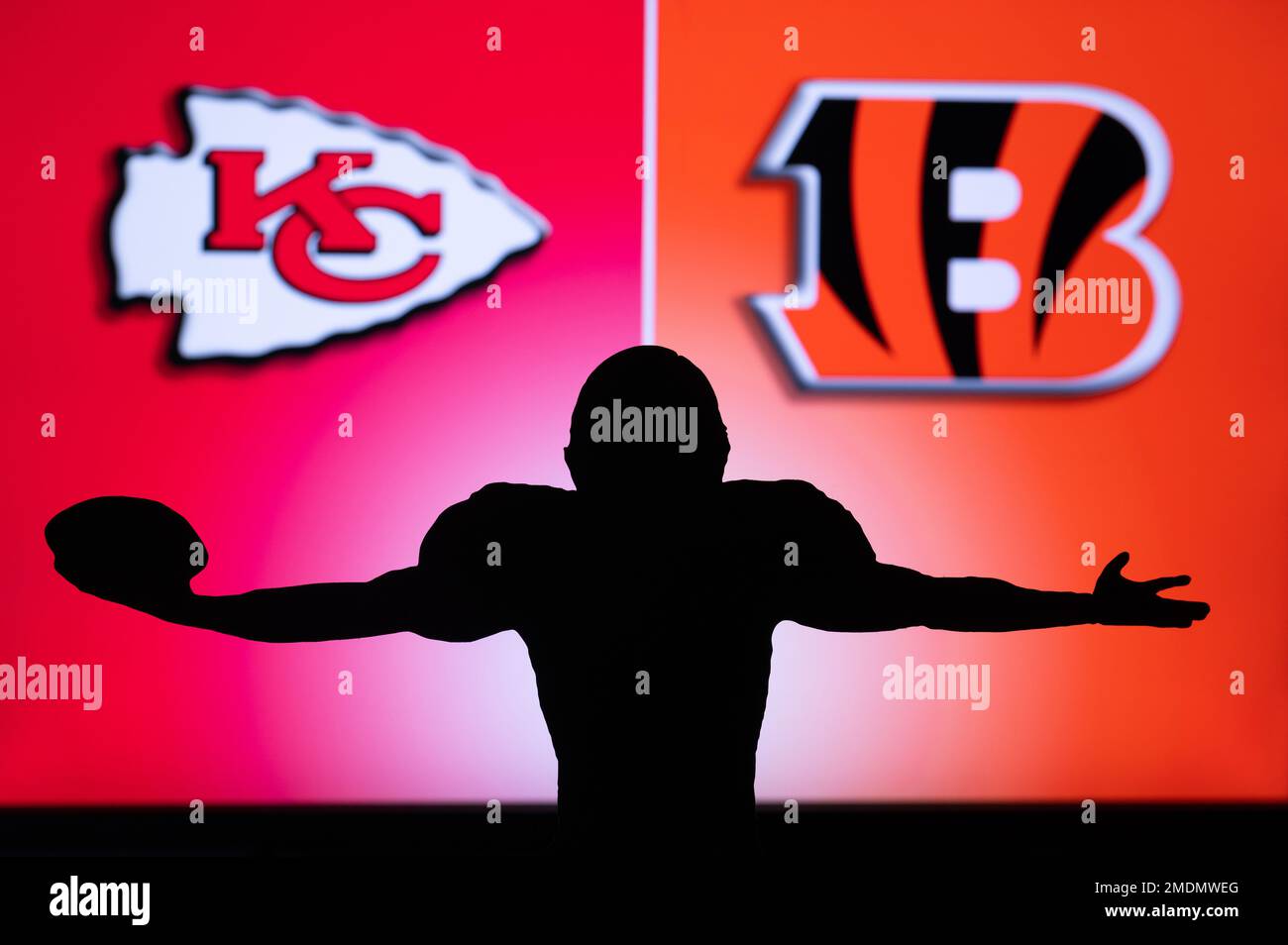 KANSAS, USA, JANUARY 23, 2023: Cincinnati Bengals vs. Kansas City ...