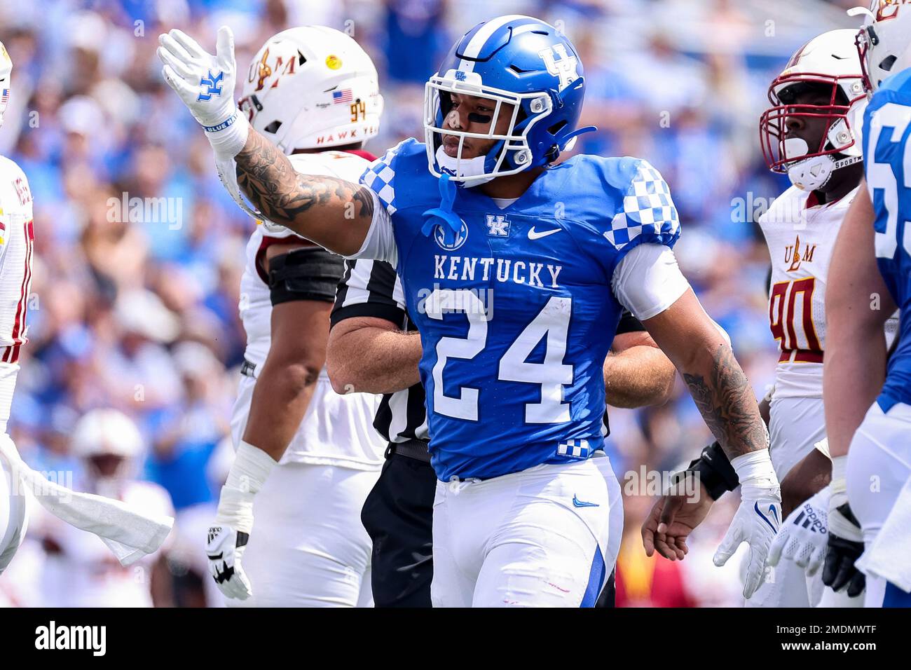 Kentucky running back Chris Rodriguez Jr. (24) celebrates a run during ...
