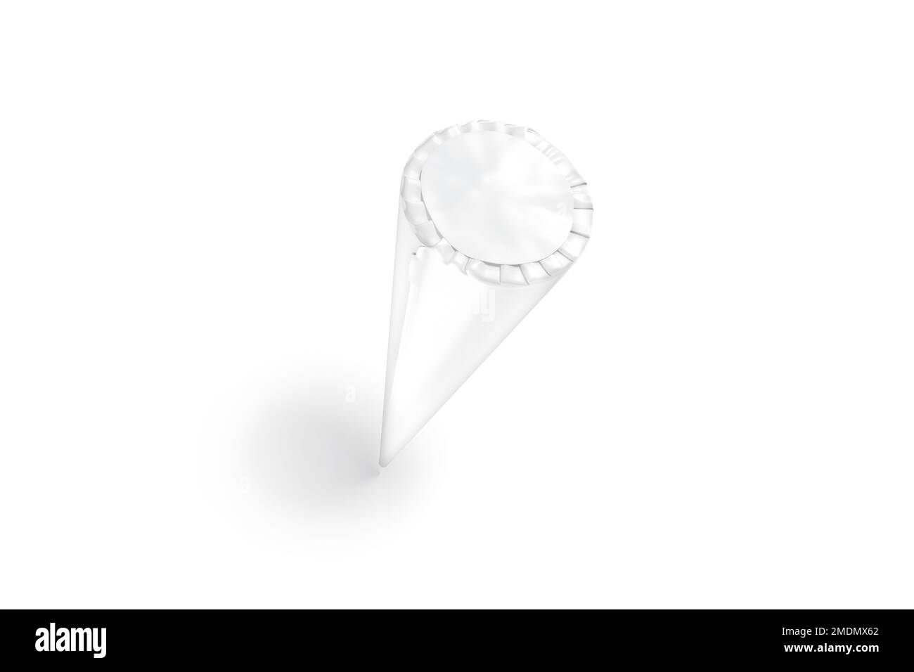 Blank white ice cream cone pack mockup no gravity, isolated Stock Photo ...