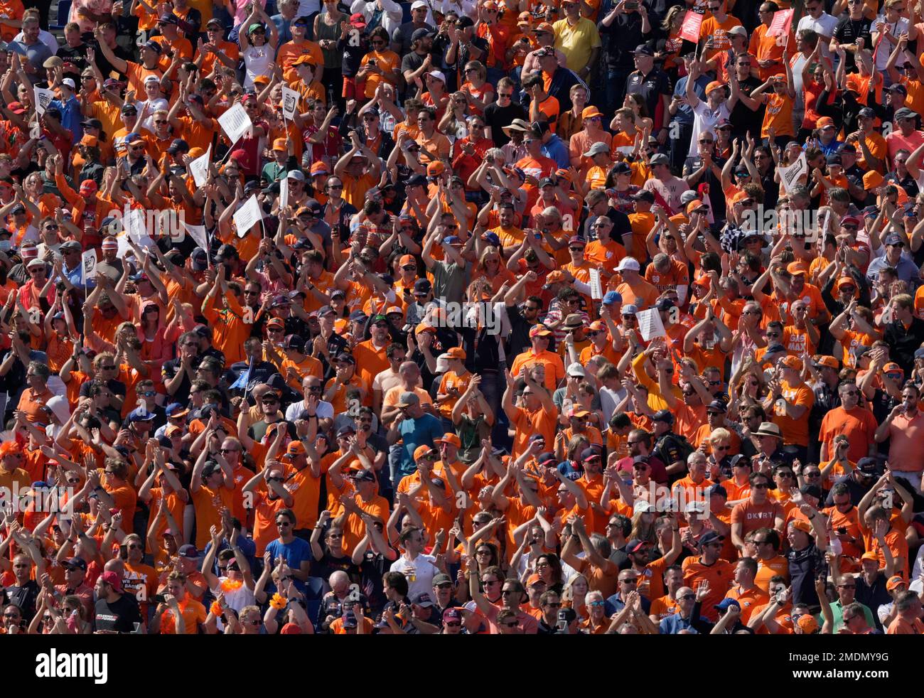 Fans cheer ahead of the Formula One Dutch Grand Prix, at the Zandvoort ...