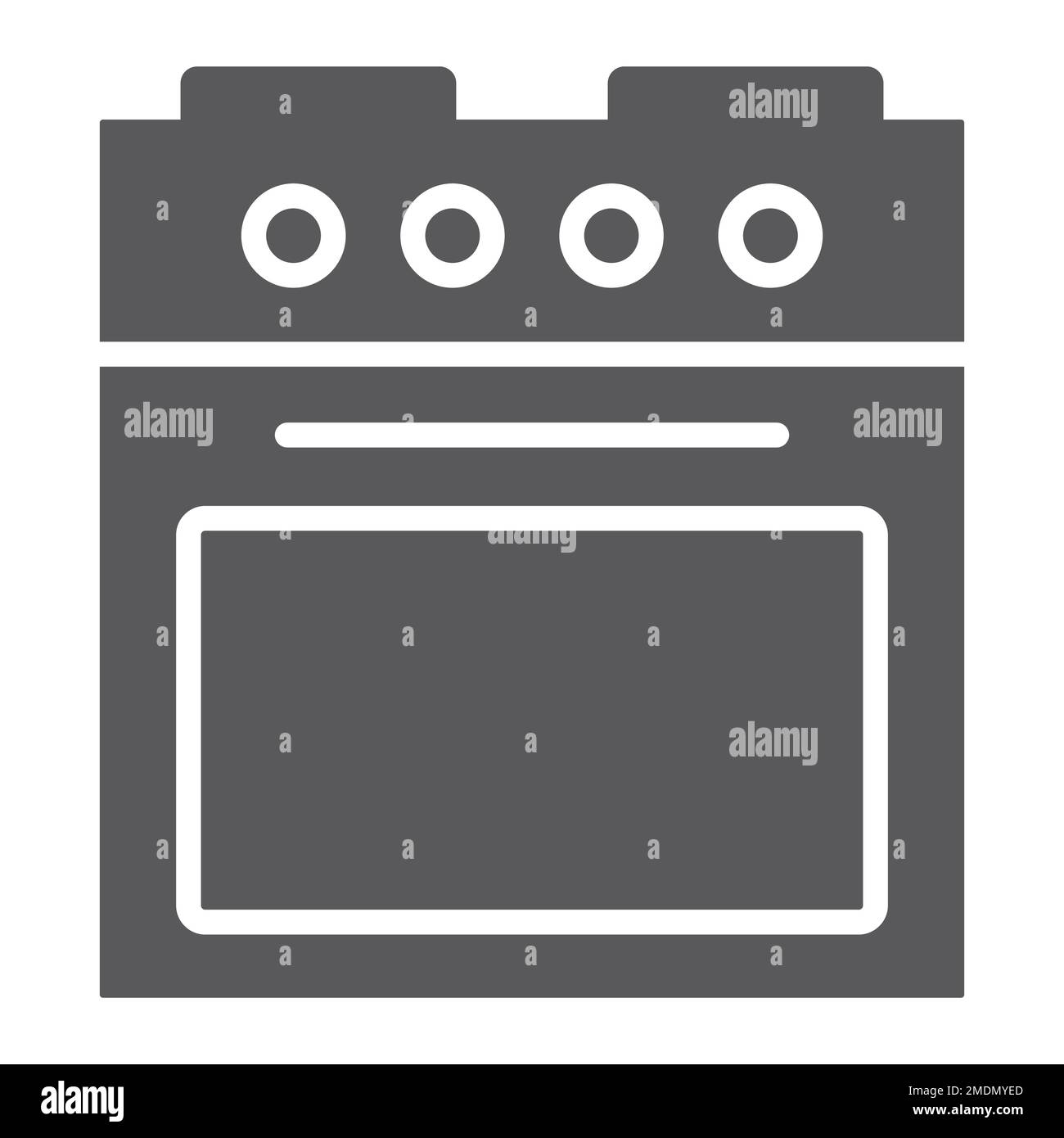 Oven glyph icon, home and appliance, stove sign, vector graphics, a ...