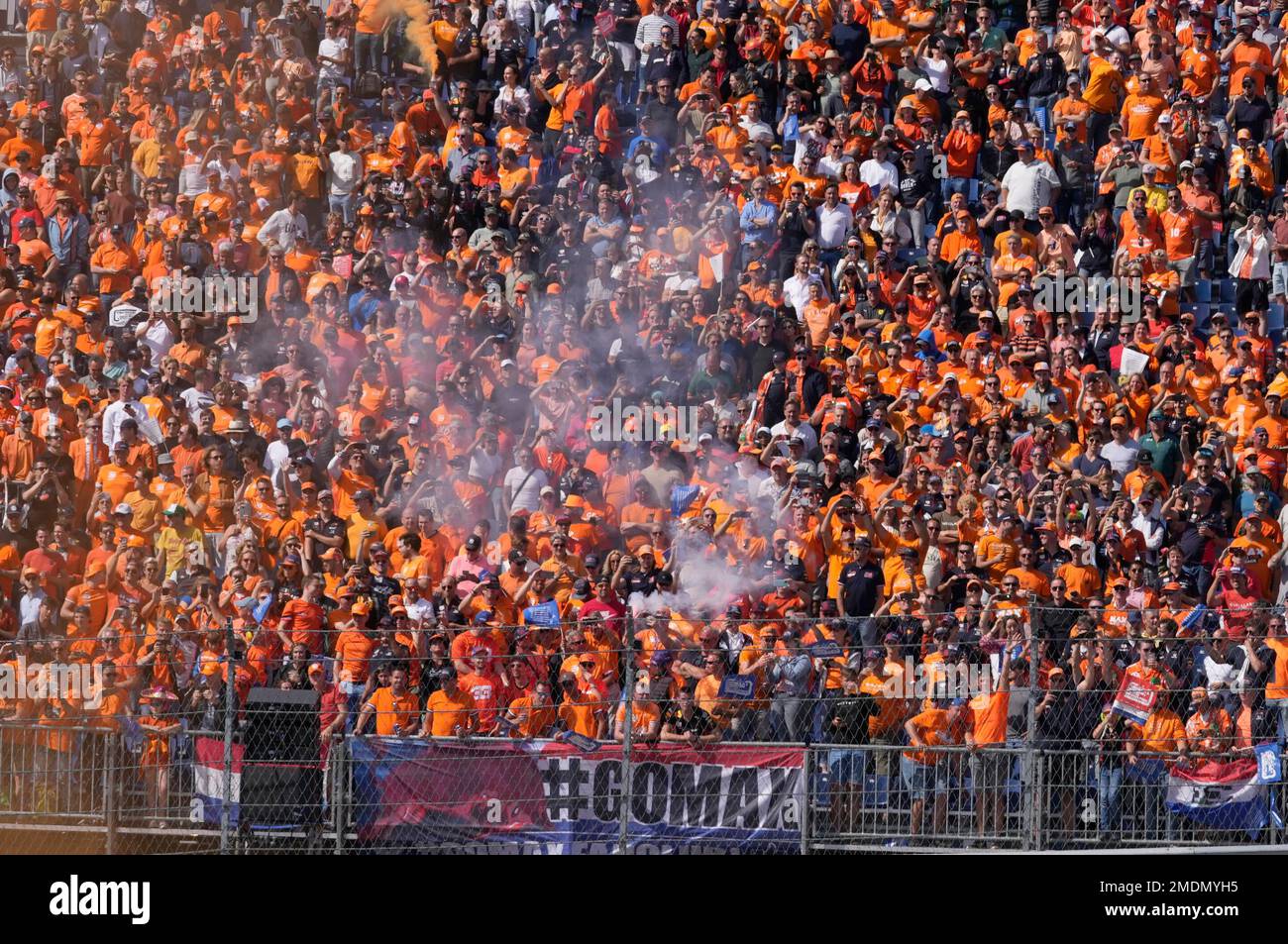 Red Bull driver Max Verstappen's fans cheer during the drivers parade ...