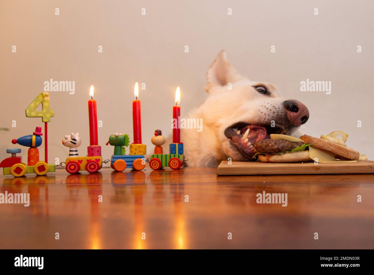 Happy Birthday Burger Stock Photo - Alamy