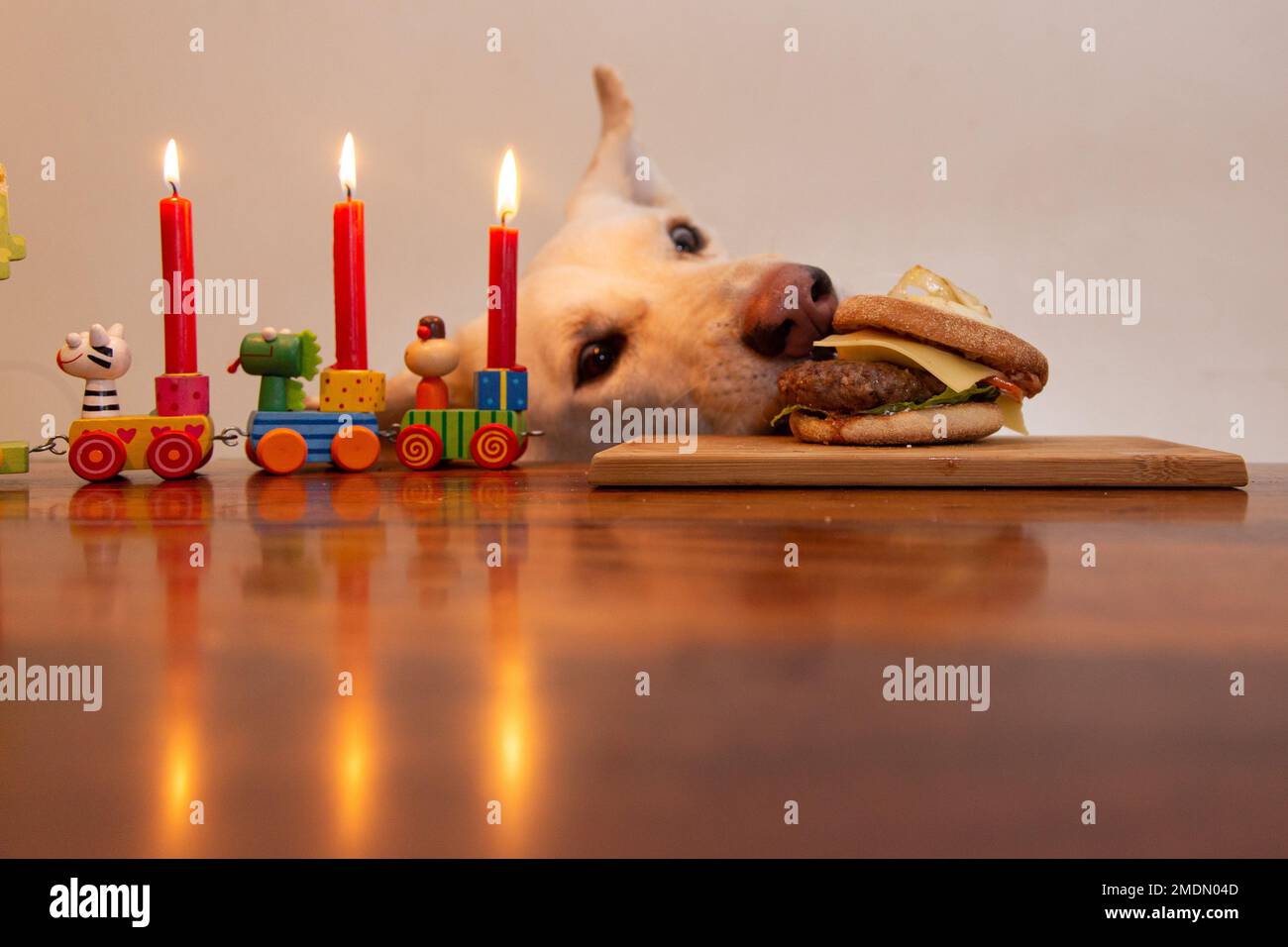 Happy Birthday Burger Stock Photo - Alamy