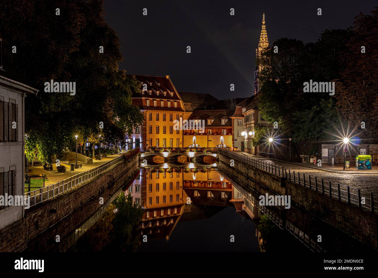 River reflections and night colors Stock Photo - Alamy