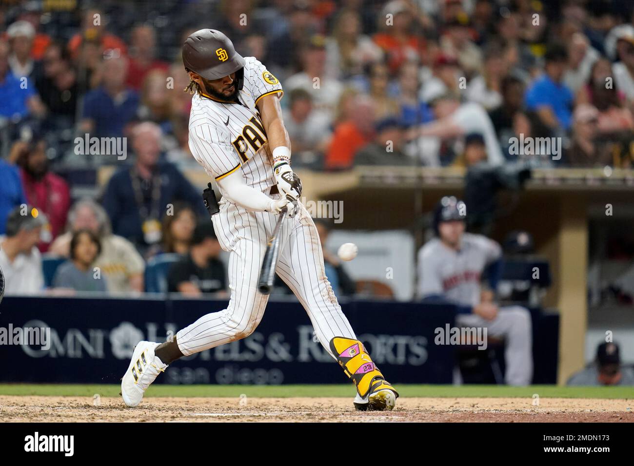 San Diego Padres' Fernando Tatis Jr. hits a home run during the eighth ...