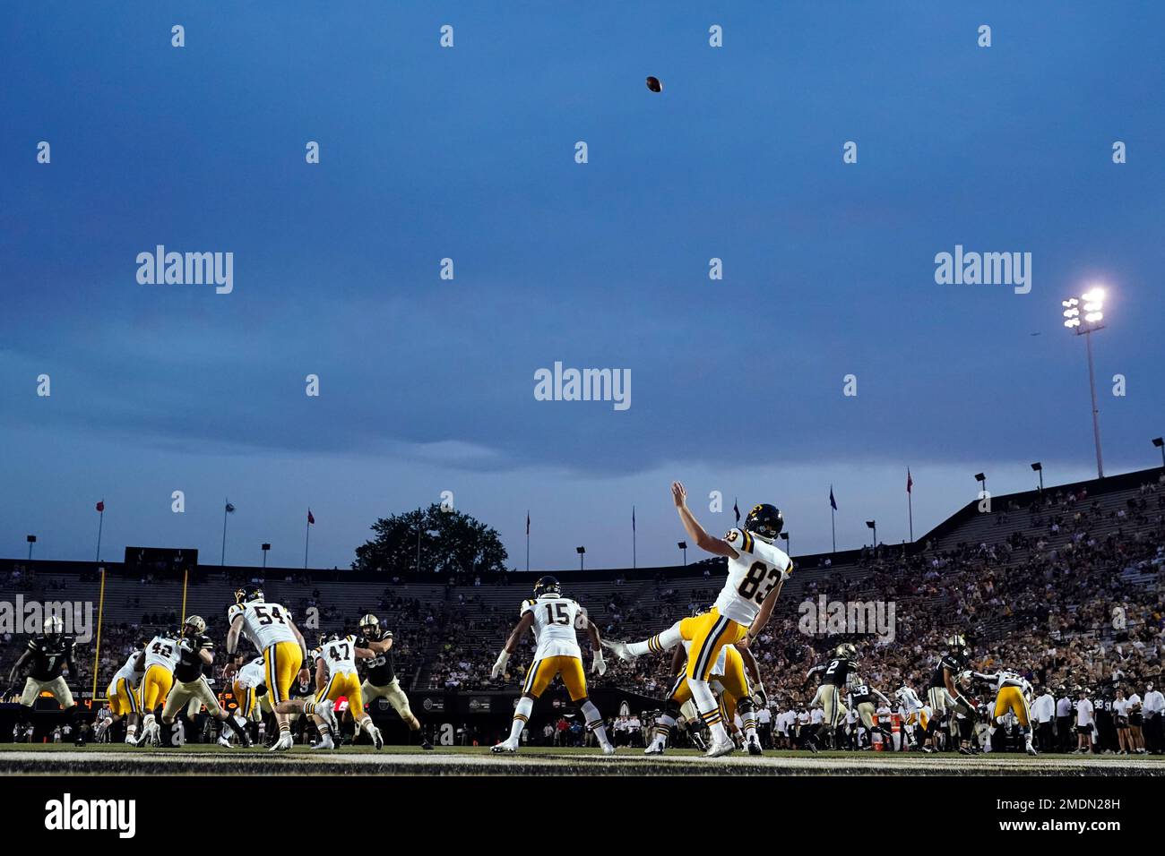 East Tennessee State punter Garrett Taylor (83) kicks against ...