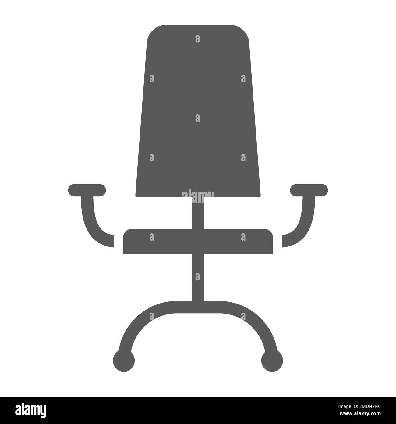 Office chair glyph icon, furniture and office, armchair sign, vector ...