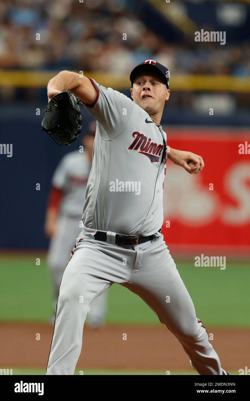 Minnesota Twins starting pitcher Andrew Albers (77) during a baseball ...