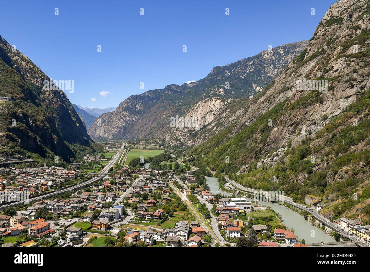 Mountain landscape dora river hi-res stock photography and images - Alamy