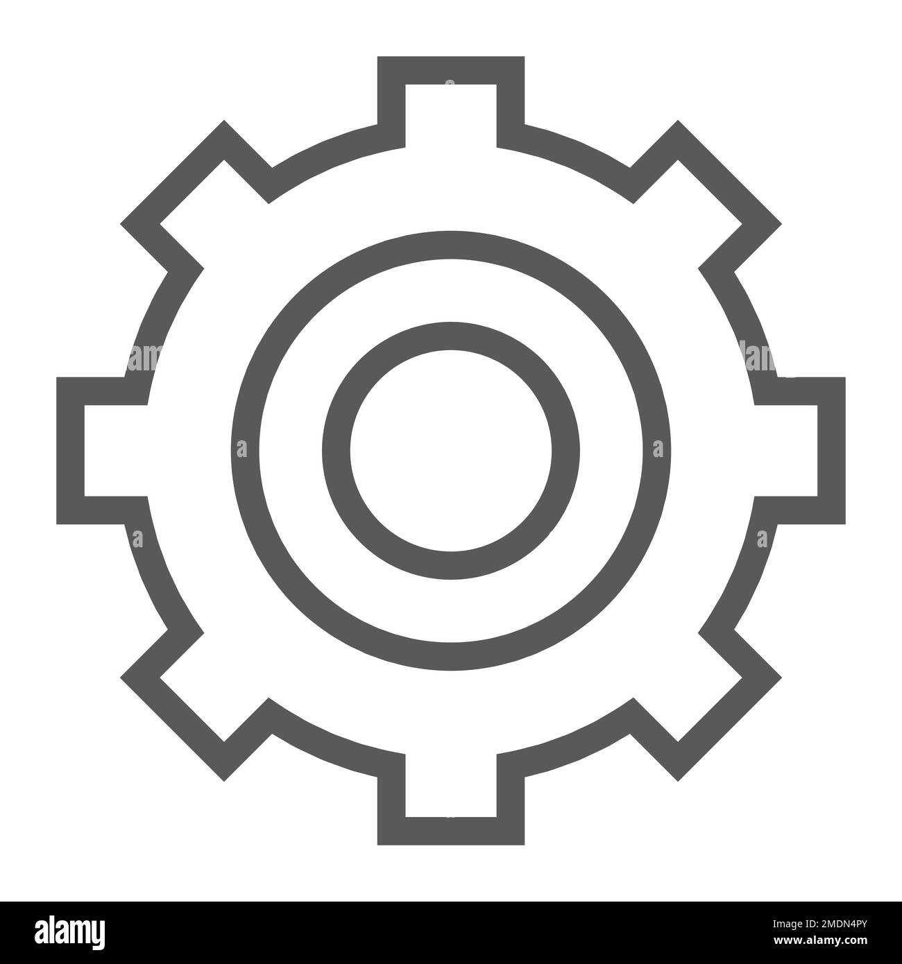 Settings line icon, technology and service, gear sign, vector graphics ...