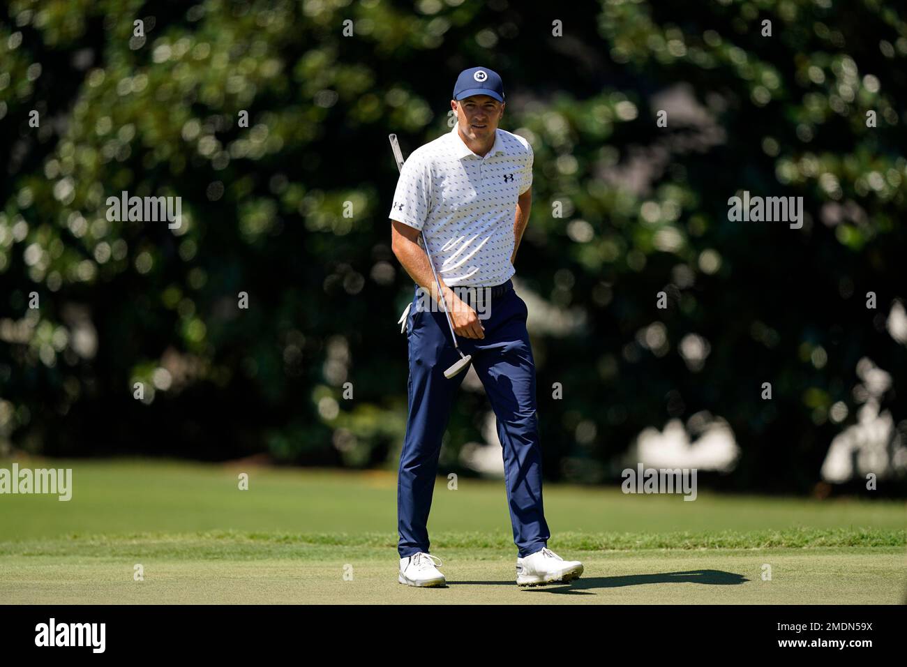 Jordan Spieth walks to the second green during the third round of the ...