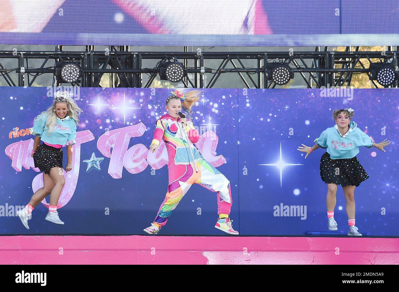 JoJo Siwa performs onstage before the drive-in premiere of JoJo Siwa's ...