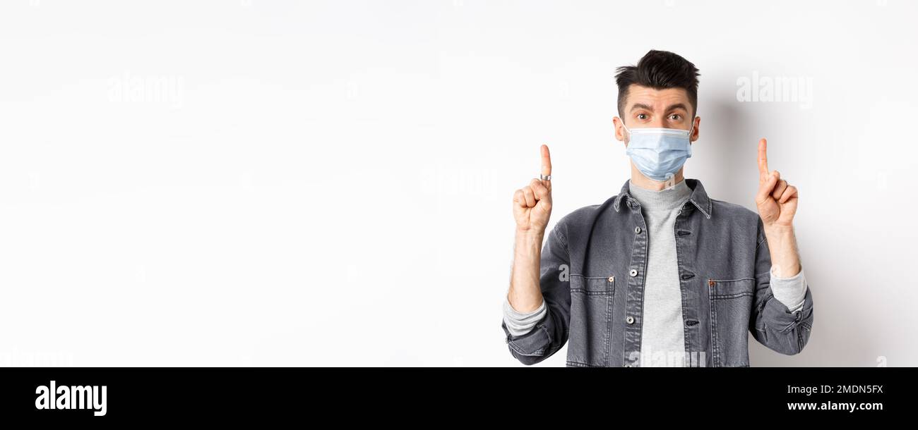 Pandemic lifestyle, healthcare and medicine concept. Stylish modern man ...