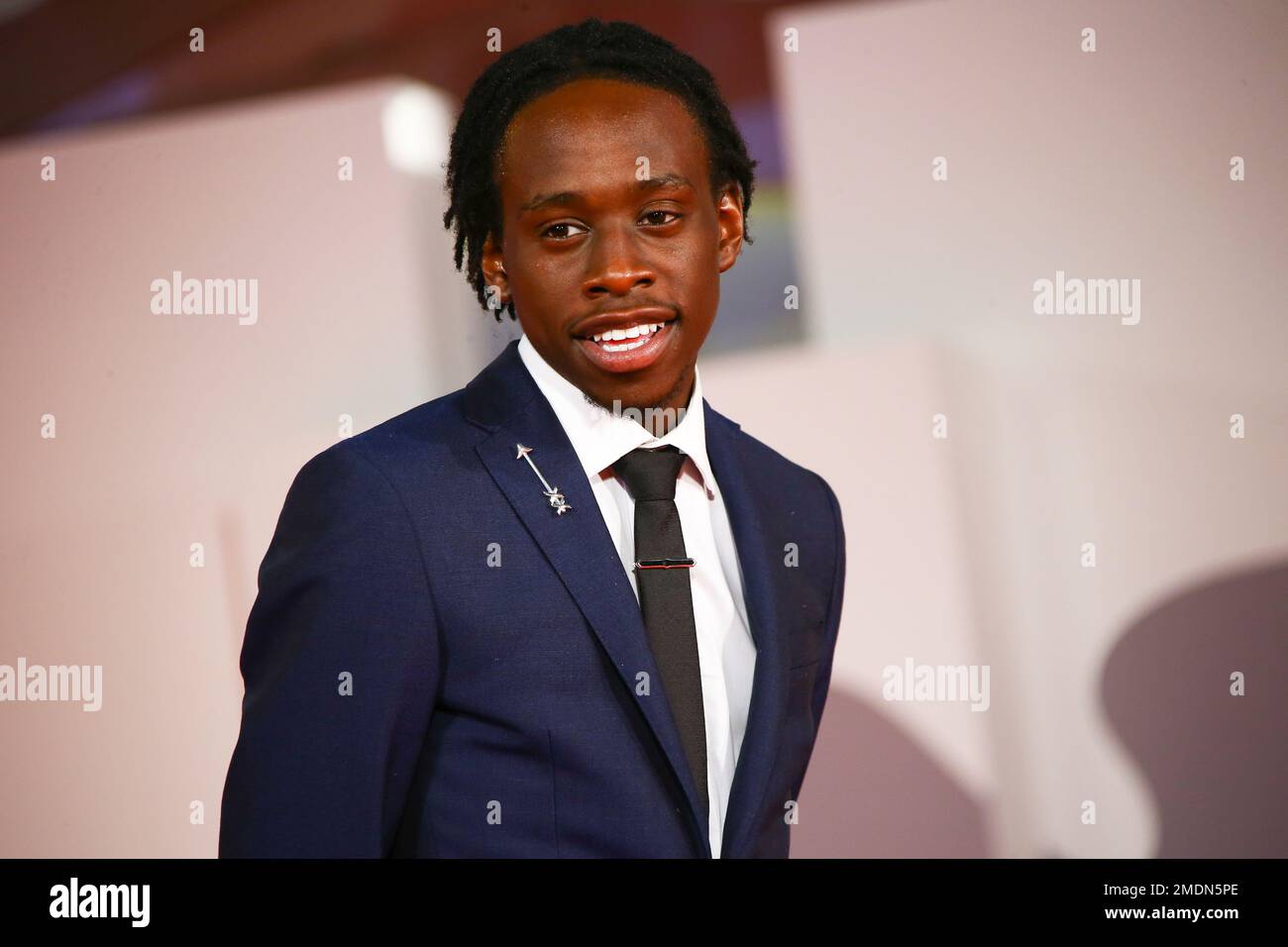 Michael Ajao poses for photographers upon arrival at the premiere of ...