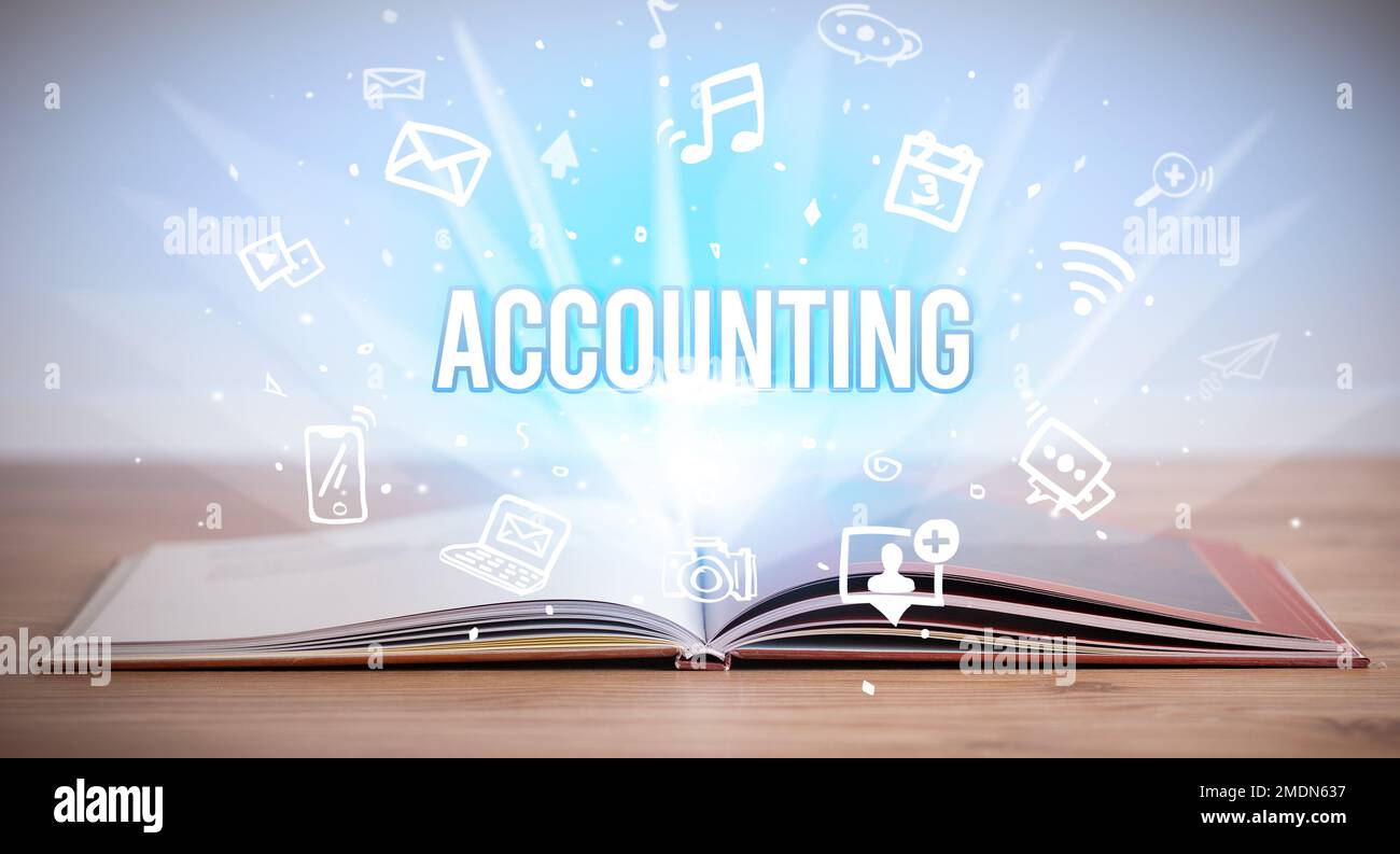 open book with business inscription Stock Photo - Alamy