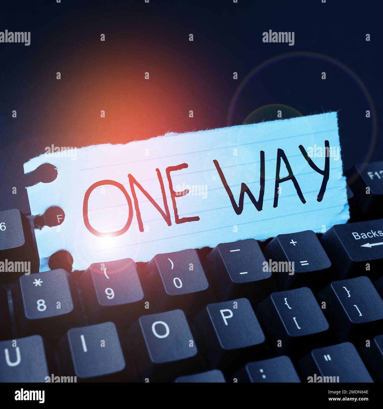 Text showing inspiration One Way. Business overview Only direction ...