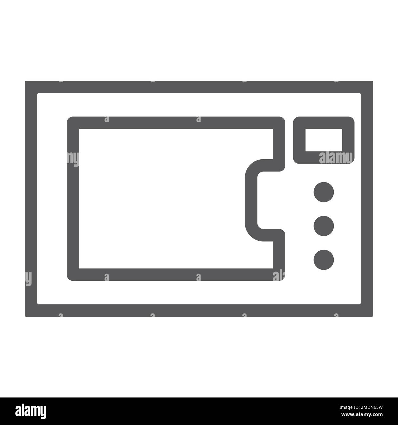 Microwave oven line icon, kitchen and electric, appliance sign, vector ...