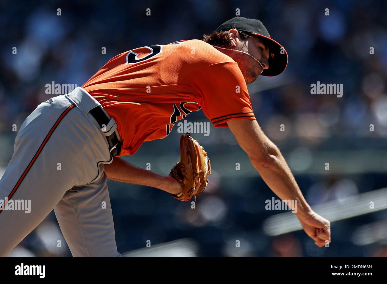 Baltimore Orioles pitcher Chris Ellis delivers a pitch to the New York ...