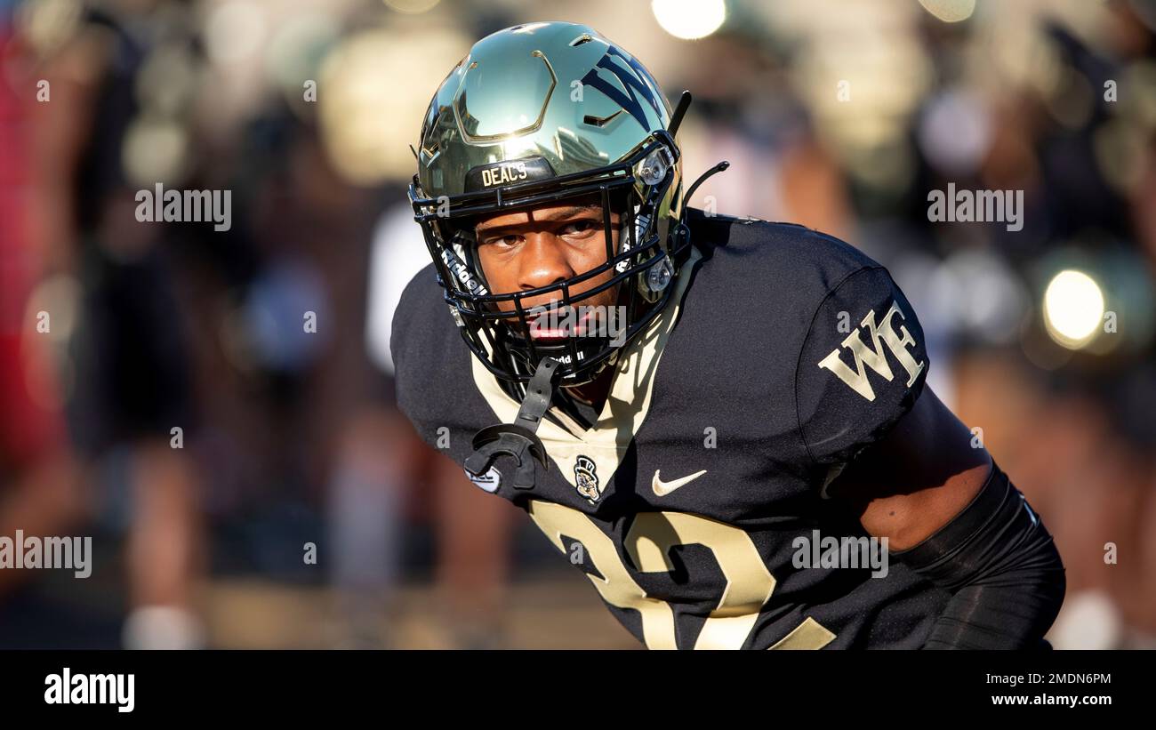 Wake Forest's Evan Slocum (32) warms up prior to the start of an NCAA ...