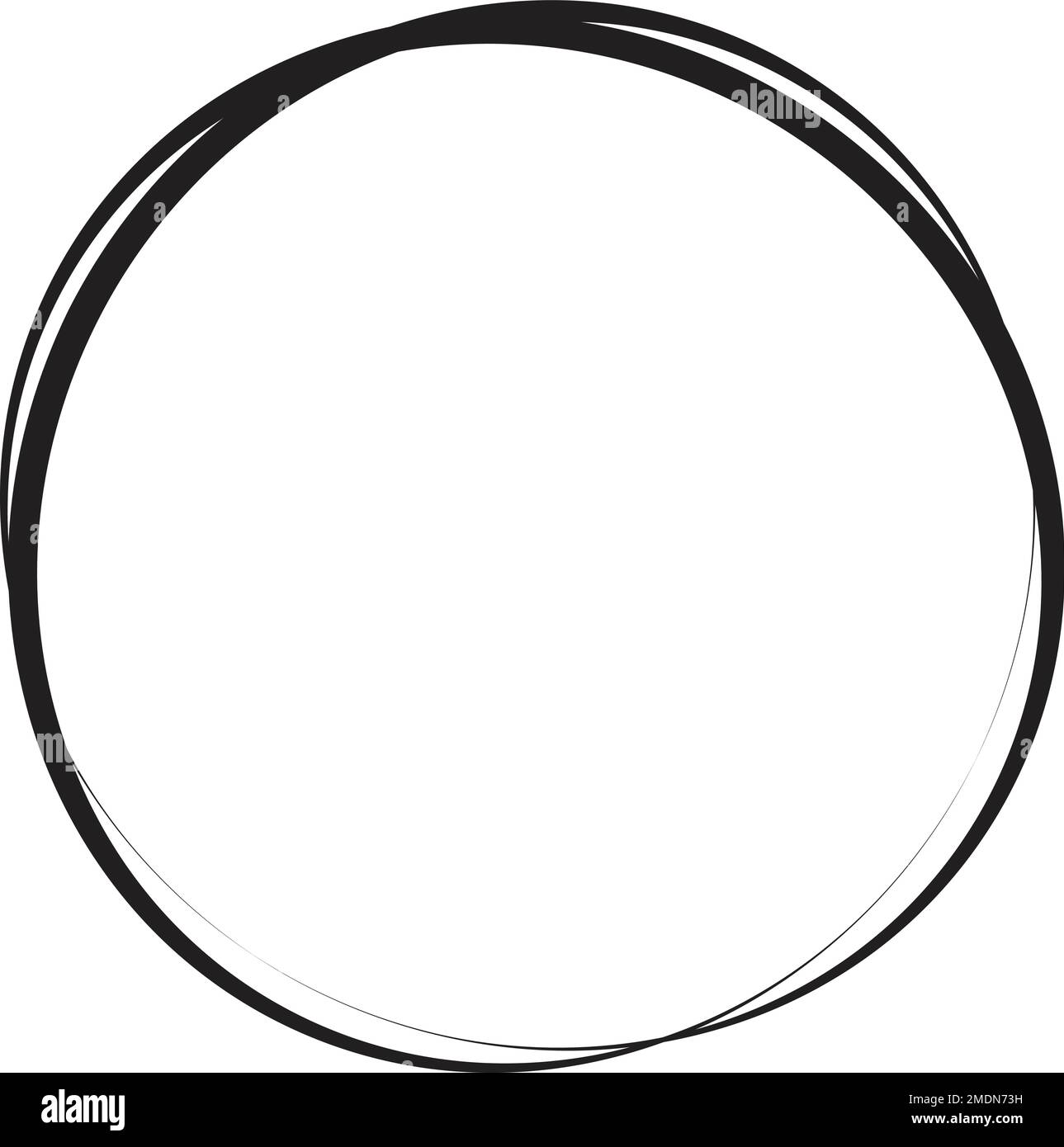 Hand drawn circle line sketch. Vector circular scribble doodle round ...