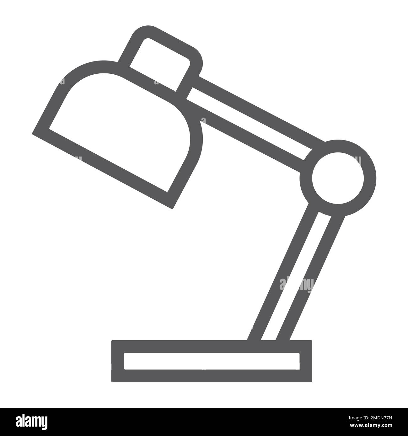 Lamp line icon, furniture and electricity, desk lamp sign, vector ...