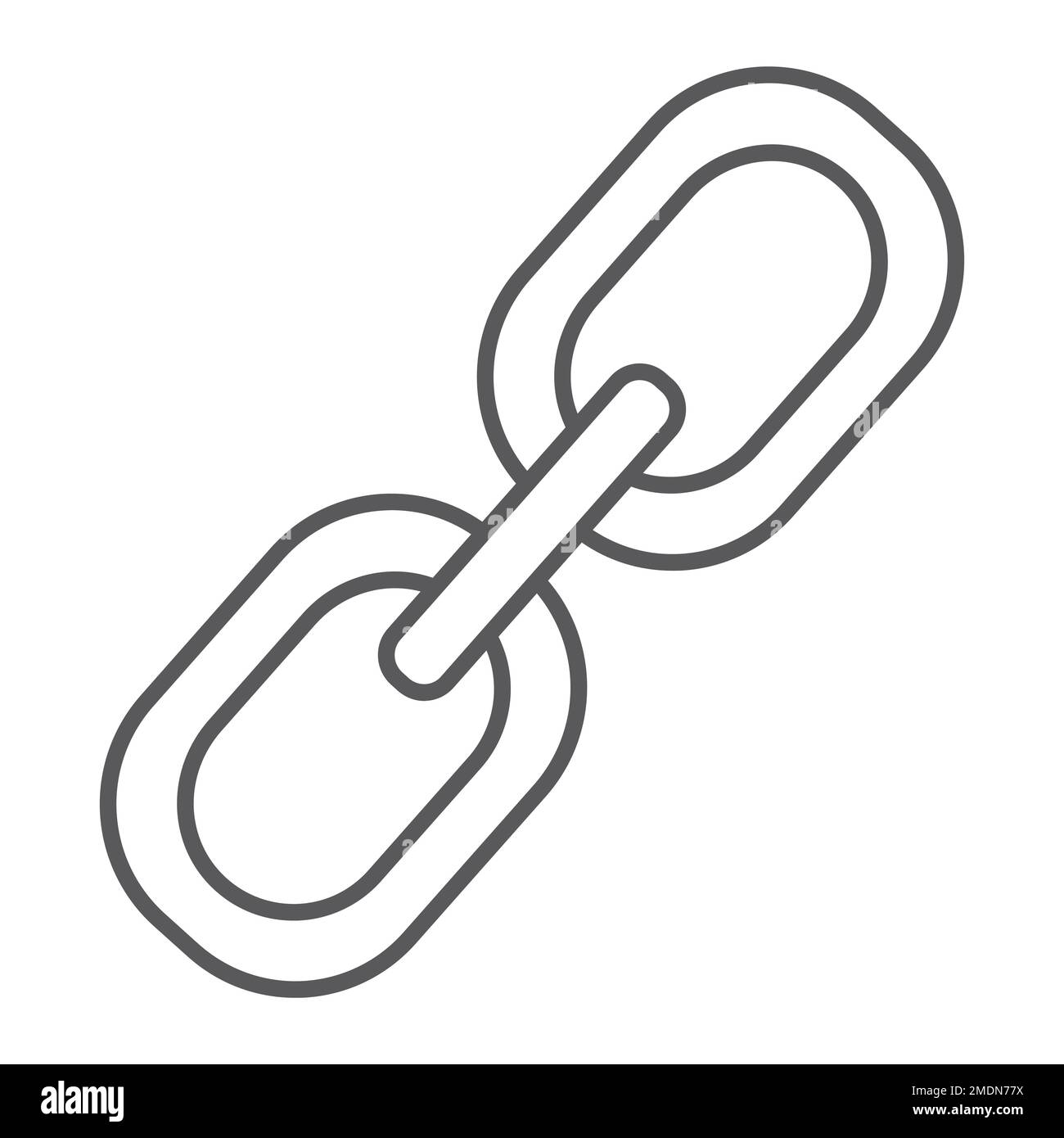 Link thin line icon, connection and attach, chain sign, vector graphics, a linear pattern on a ...