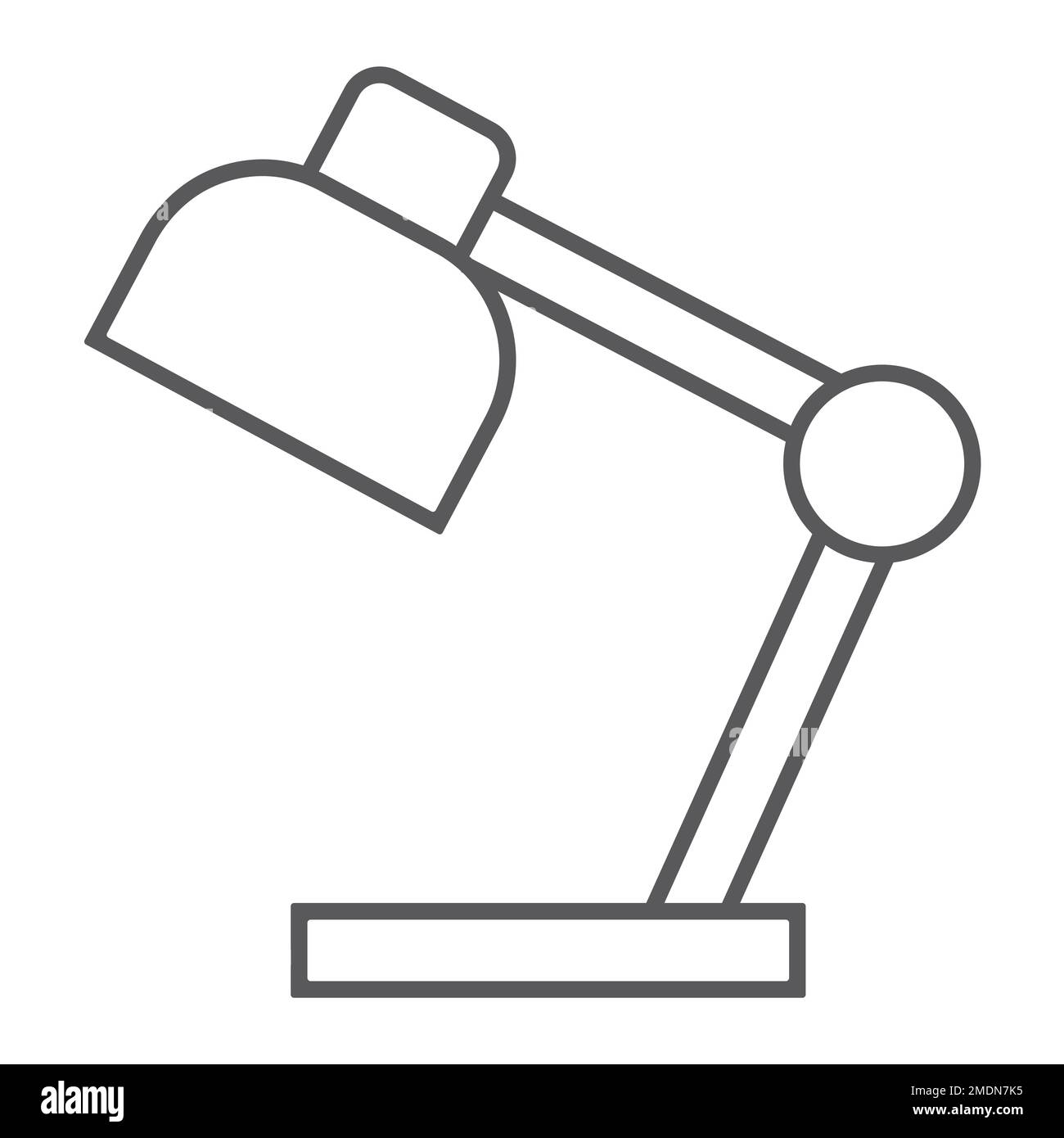 Lamp thin line icon, furniture and electricity, desk lamp sign, vector ... Lamp thin line icon, furniture and electricity, desk lamp sign, vector ...