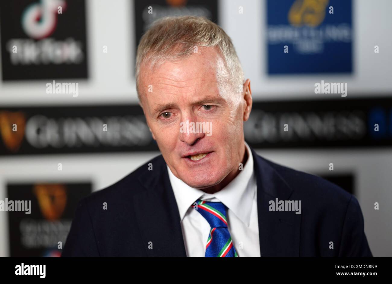 Italy head coach Kieran Crowley during the Guinness Six Nations Launch ...
