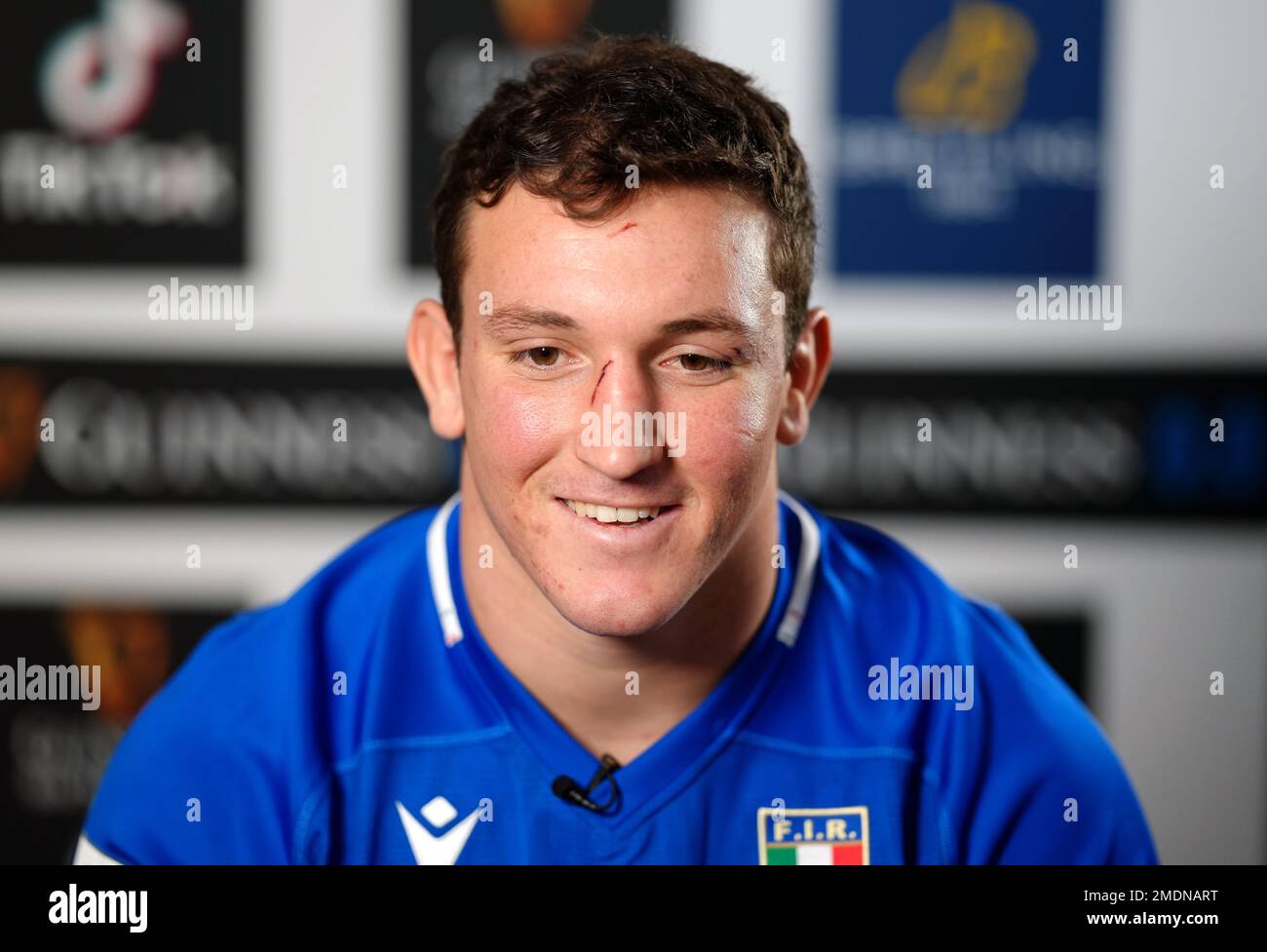 Italy captain Michele Lamaro during the Guinness Six Nations Launch at ...