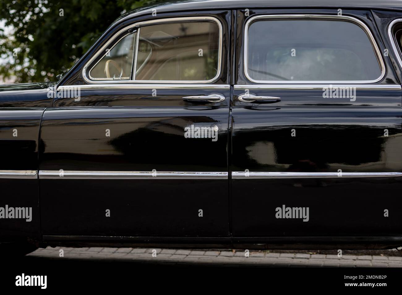 side view of a retro car. antique automobile. classic car Stock Photo ...