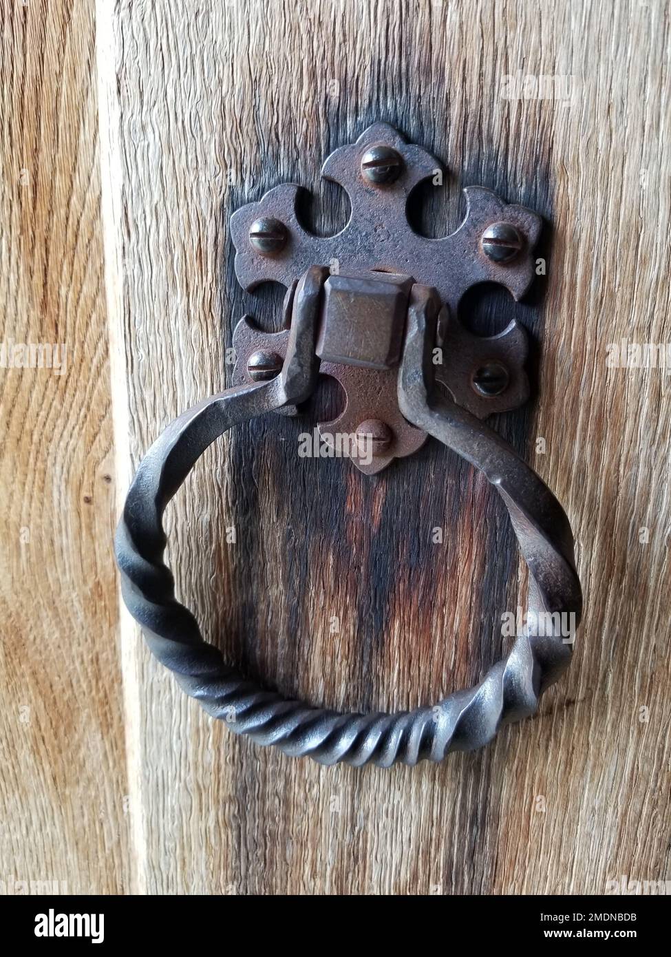 A closeup shot of a forged head door handle Stock Photo - Alamy