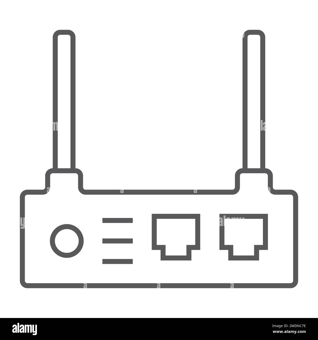 Router Thin Line Icon Internet And Connection Wifi Sign Vector Graphics A Linear Pattern On