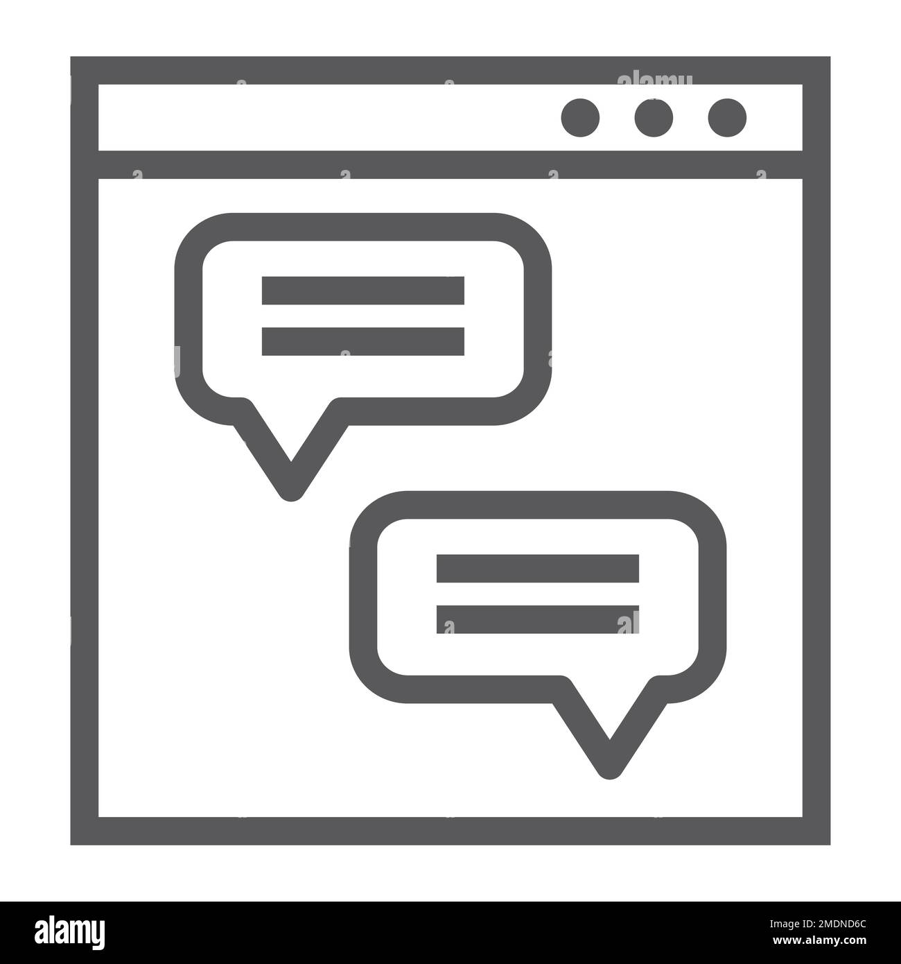 Social media line icon, communication and network, chat sign, vector ...