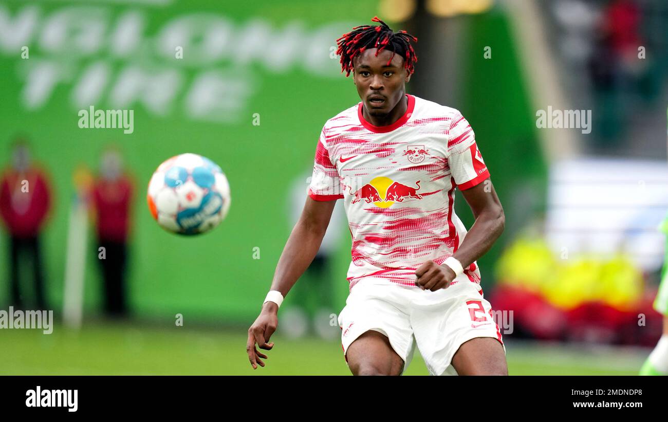 Leipzig's Mohamed Simakan during the German Bundesliga soccer match ...