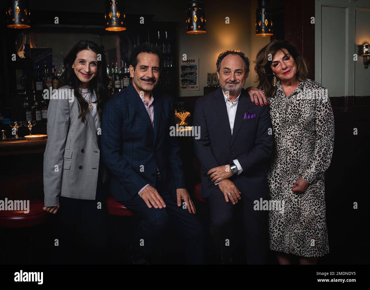 Marin Hinkle, from left, Tony Shalhoub, Kevin Pollak, and Caroline ...