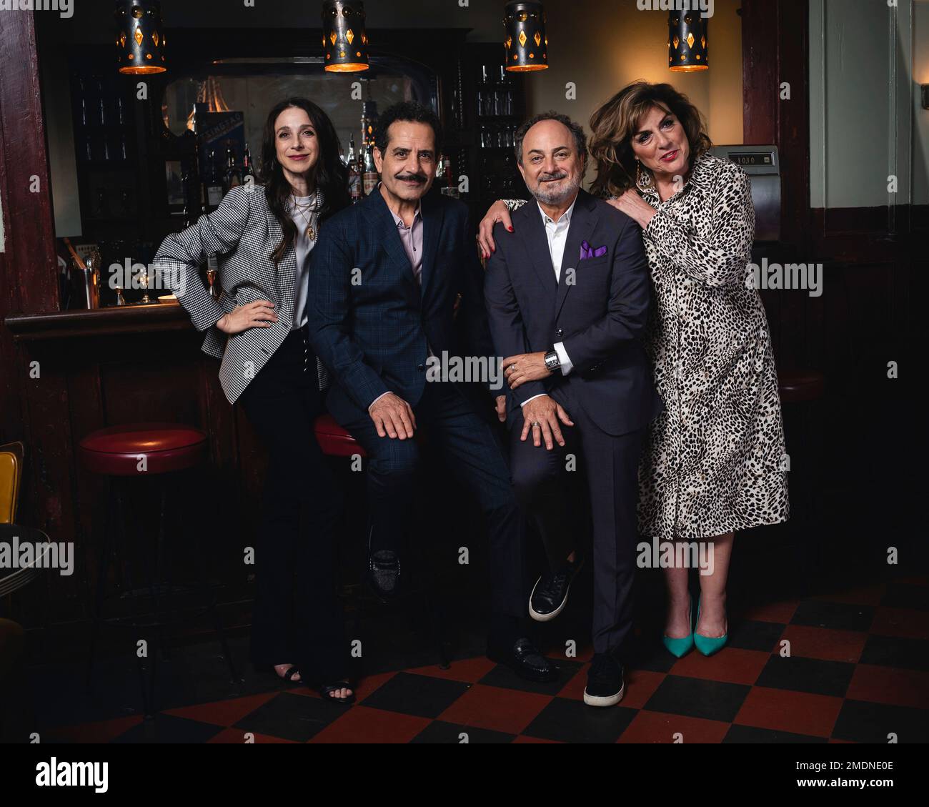 Marin Hinkle, from left, Tony Shalhoub, Kevin Pollak, and Caroline ...
