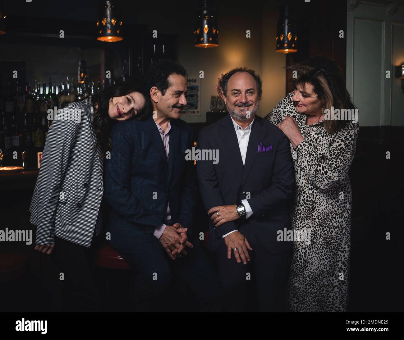 Marin Hinkle, from left, Tony Shalhoub, Kevin Pollak, and Caroline ...