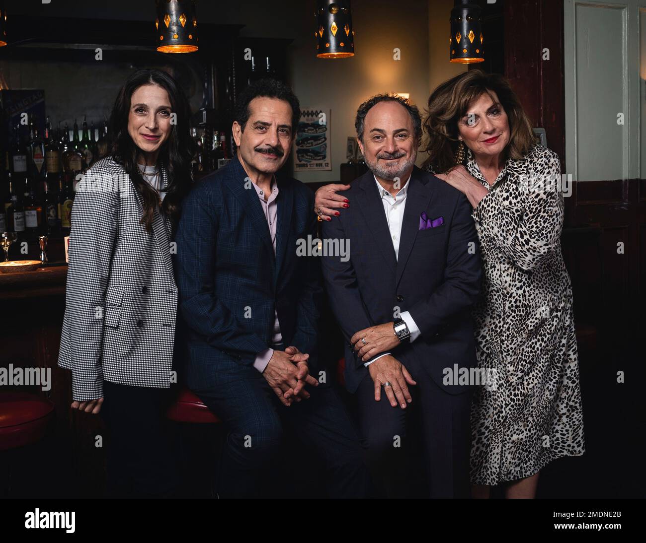 Marin Hinkle, from left, Tony Shalhoub, Kevin Pollak, and Caroline ...