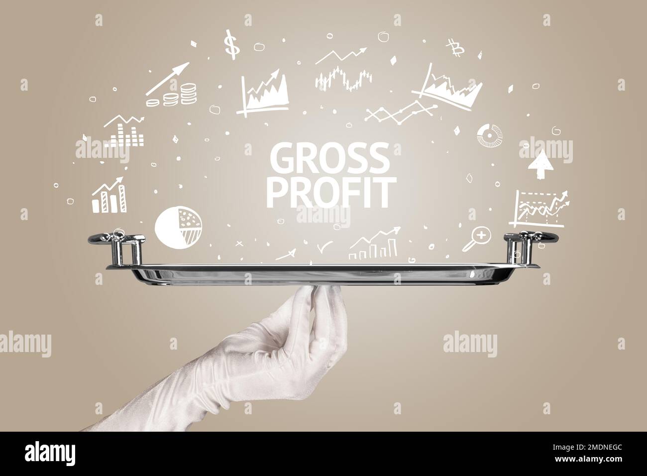 Waiter serving business idea concept Stock Photo - Alamy