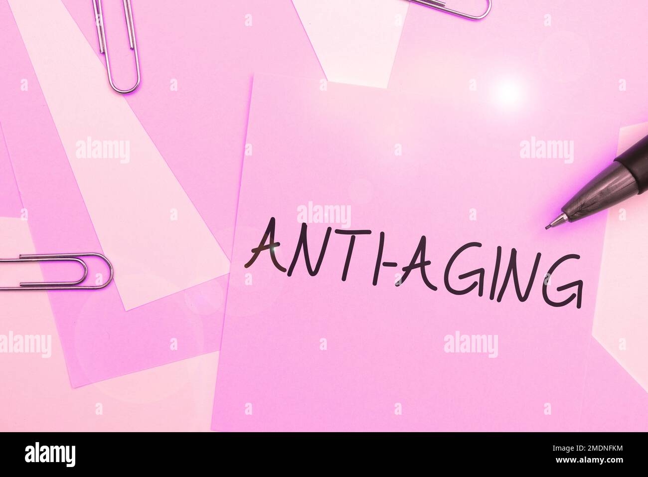 Sign displaying Anti Aging. Concept meaning A product designed to ...