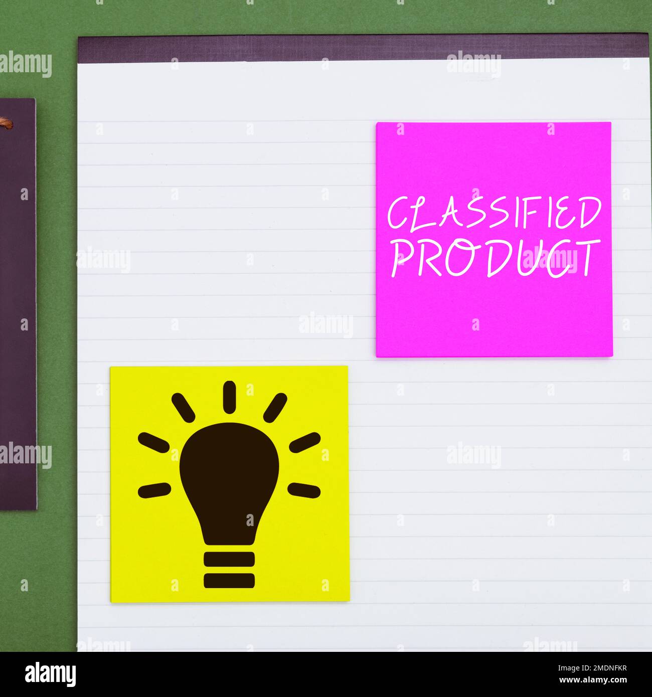 Text caption presenting Classified Product. Business idea Sensitive ...