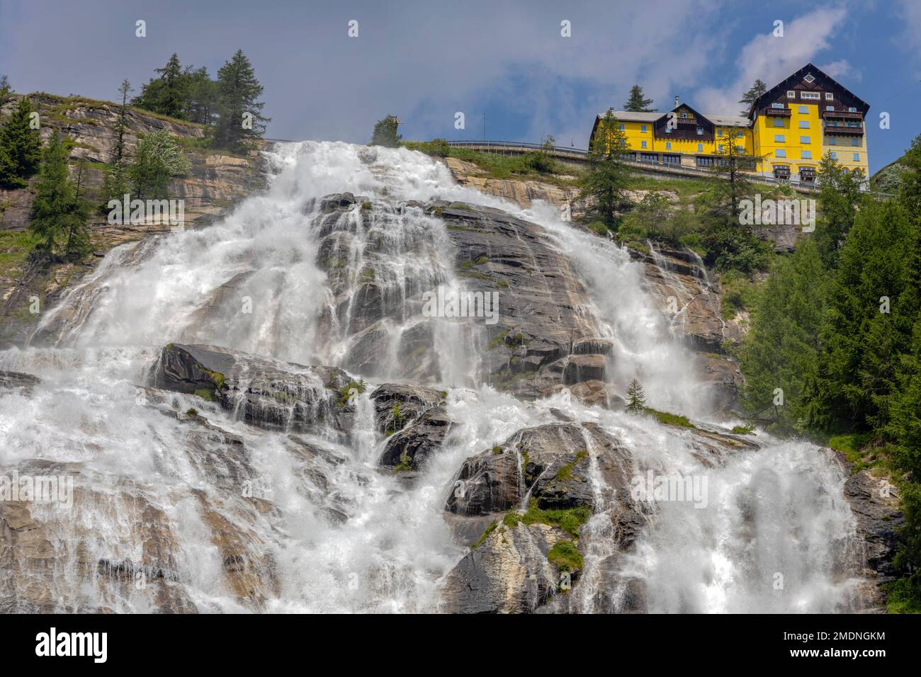 View of Toce Waterfall in Formazza Valley, province of Verbano-Cusio ...