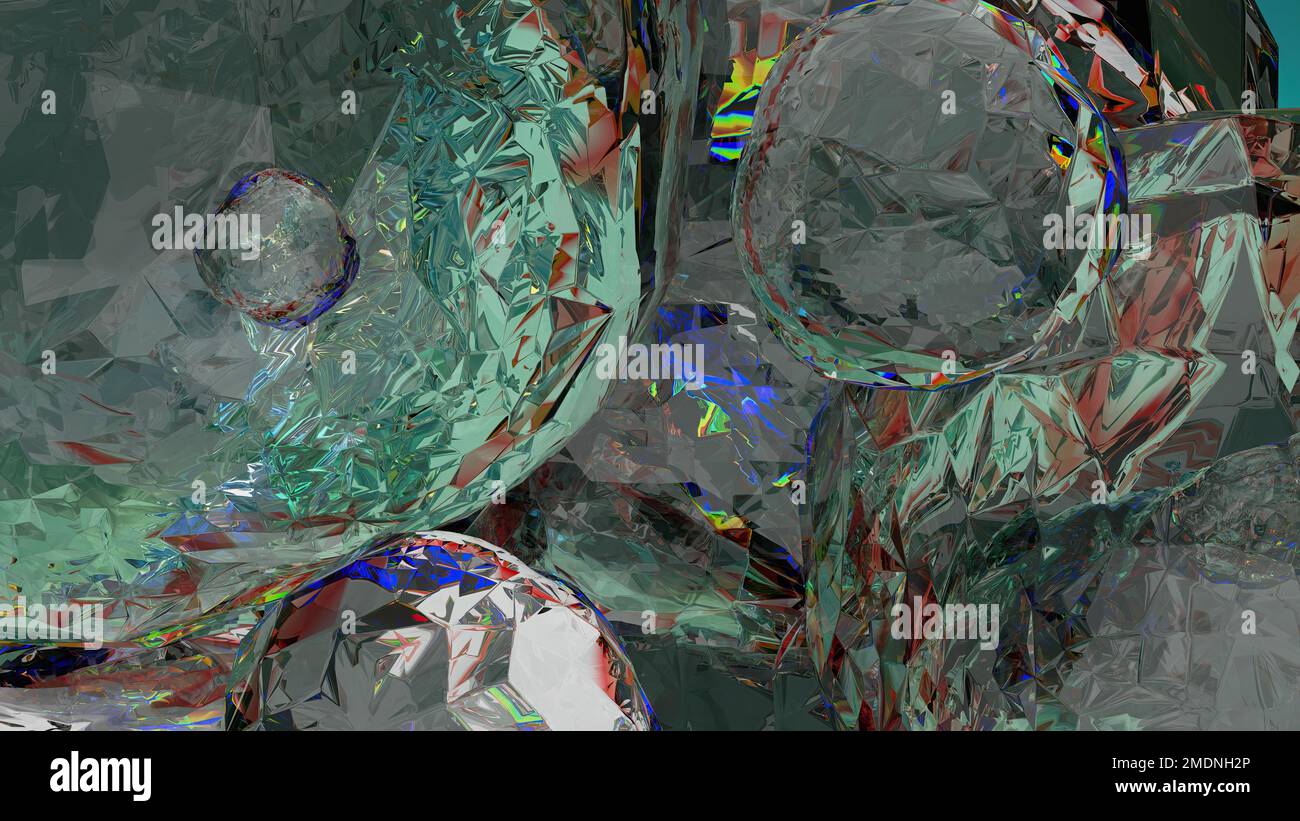 green glassy fused meta balls spheres abstract dramatic passionate ...