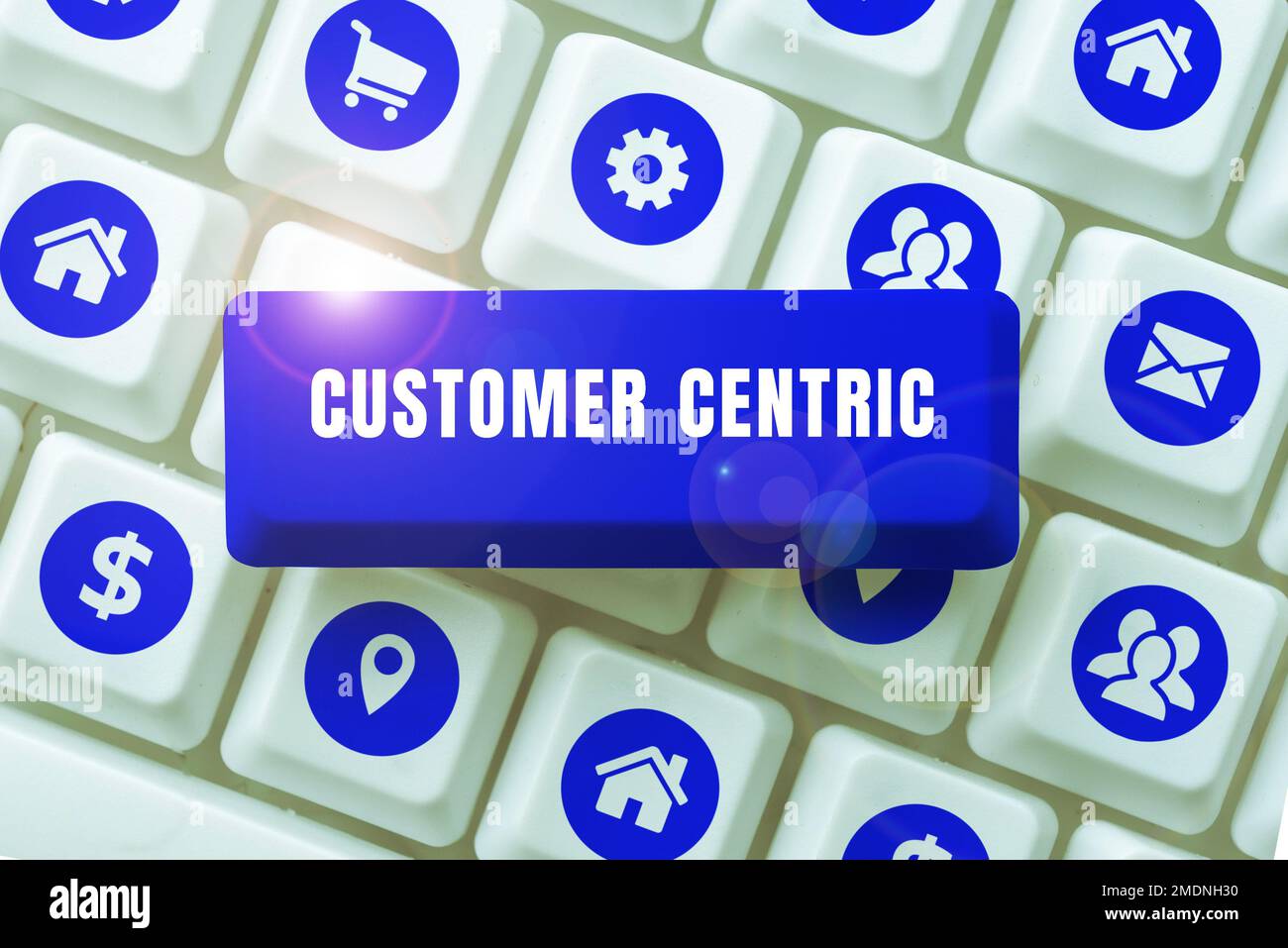 Text Caption Presenting Customer Centric Word Written On Process Of Looking After Customers To