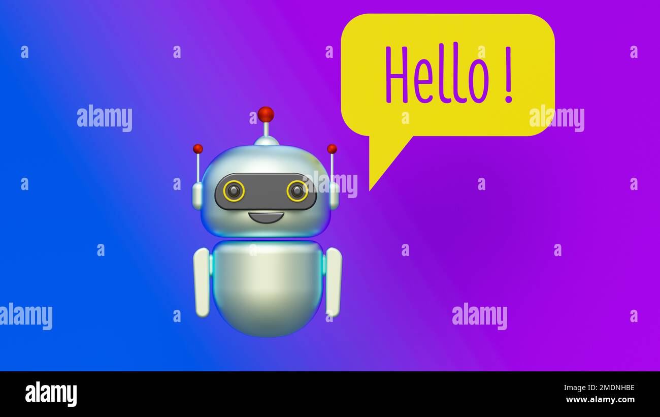 Chatbot and help concept Stock Photo - Alamy